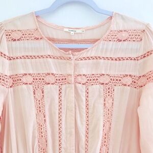 Tularosa | Dresses | Tularosa Payton Pink Crochet Lace Mini Dress ...